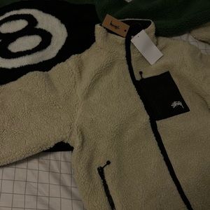 Stussy | Jackets & Coats | Stussy 8 Ball Sherpa Jacket Reversible | Poshmark